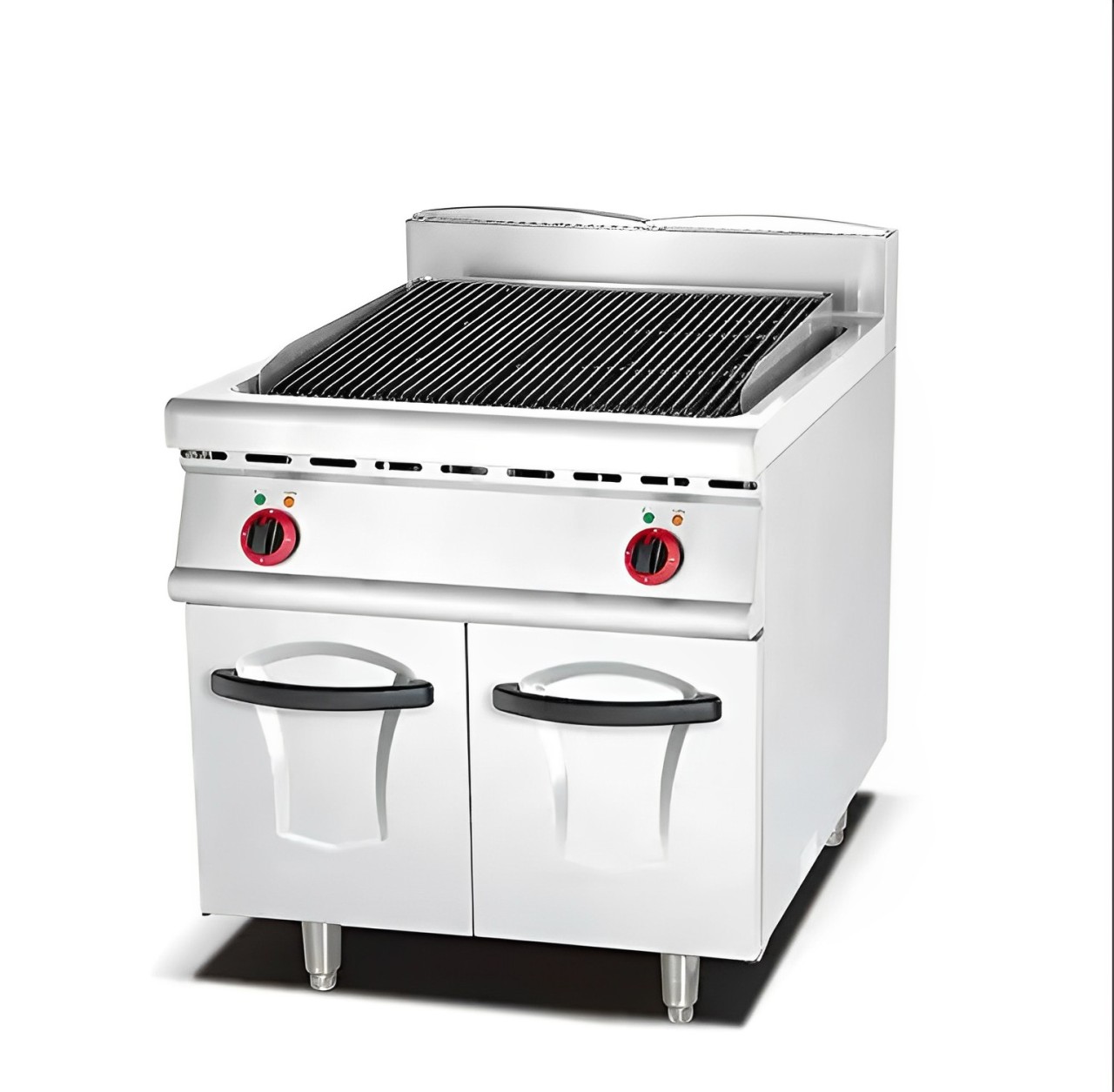 Gas Lava Rock Grill with Cabinet