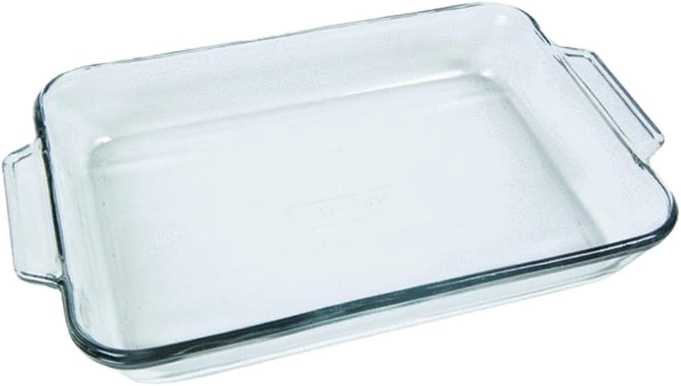 Anchor Hocking Basics Rectangular Baking Dish, 3.0 Litre Tempered Glass ...