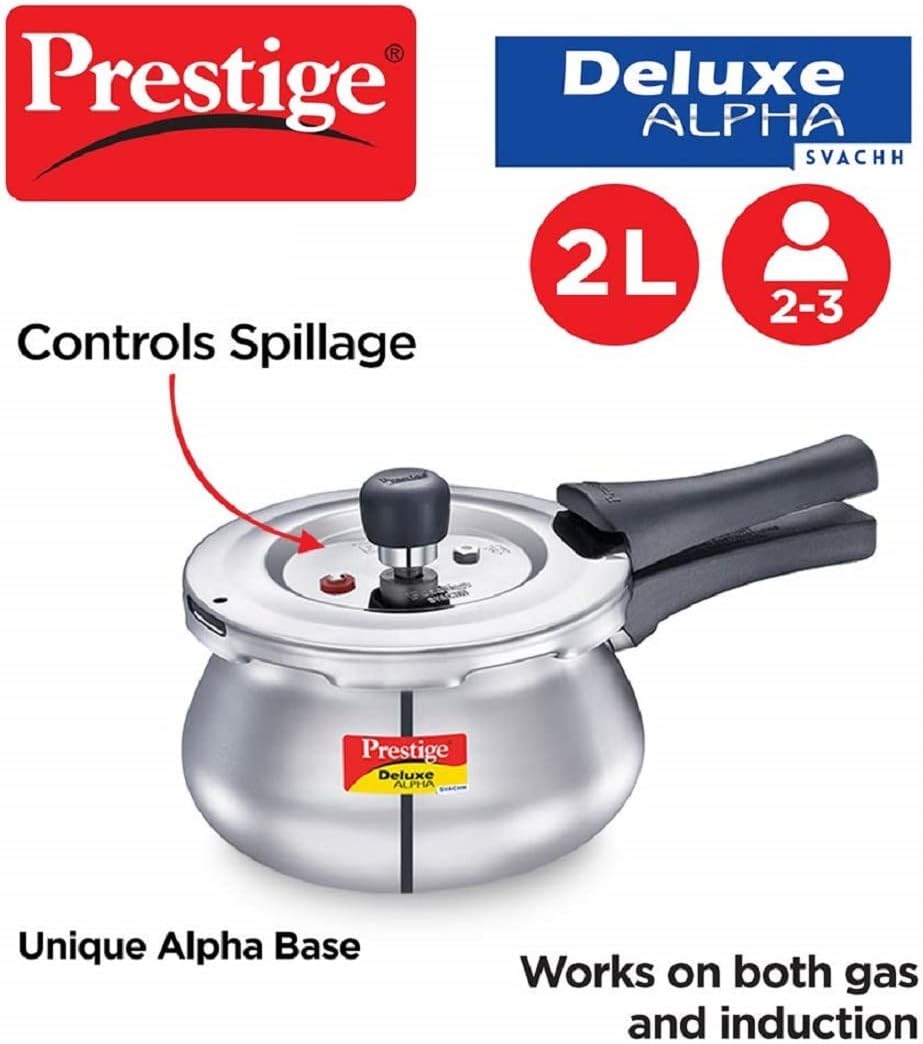 Prestige Stainless Steel Cooker Dlx Alpha Svachh Baby Handi 2 Ltr ...