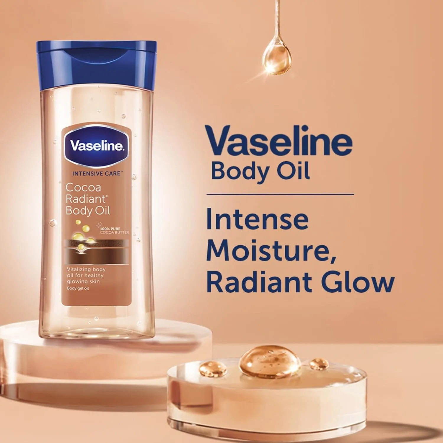Vaseline Intensive Care Cocoa Radiant Vitalizing Body Oil With 100% ...