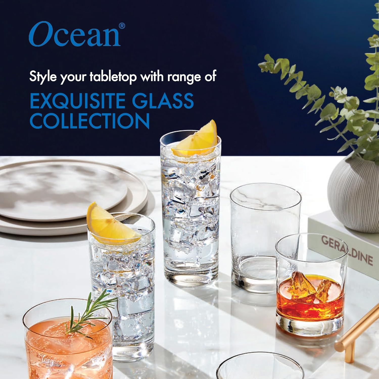 Ocean Plaza Hi Ball Glass, Set Of 6, Clear, 320 Ml, B11011, Mocktail ...