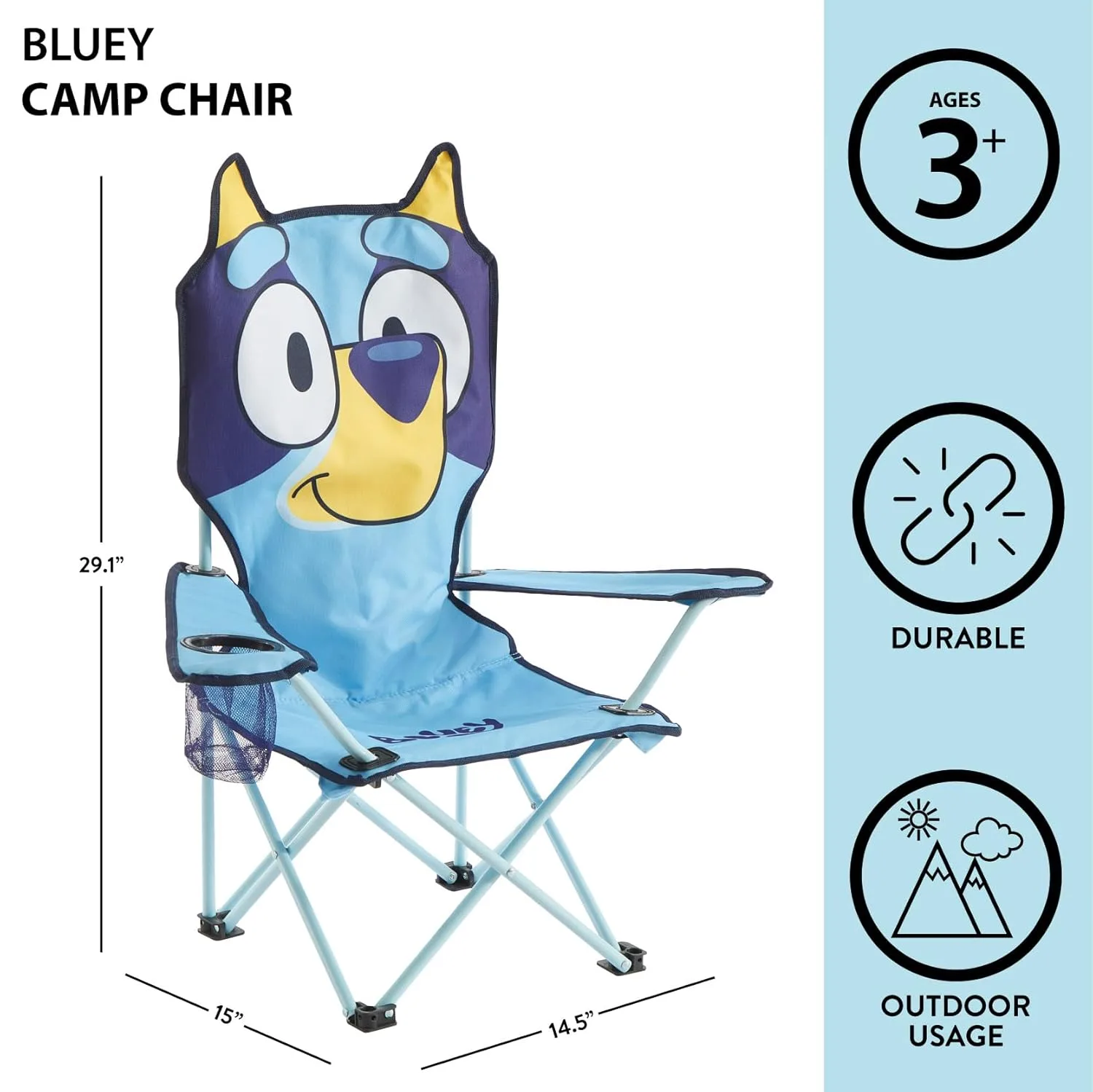 Bluey Kids Camp Chair - Folding Portable Chair
