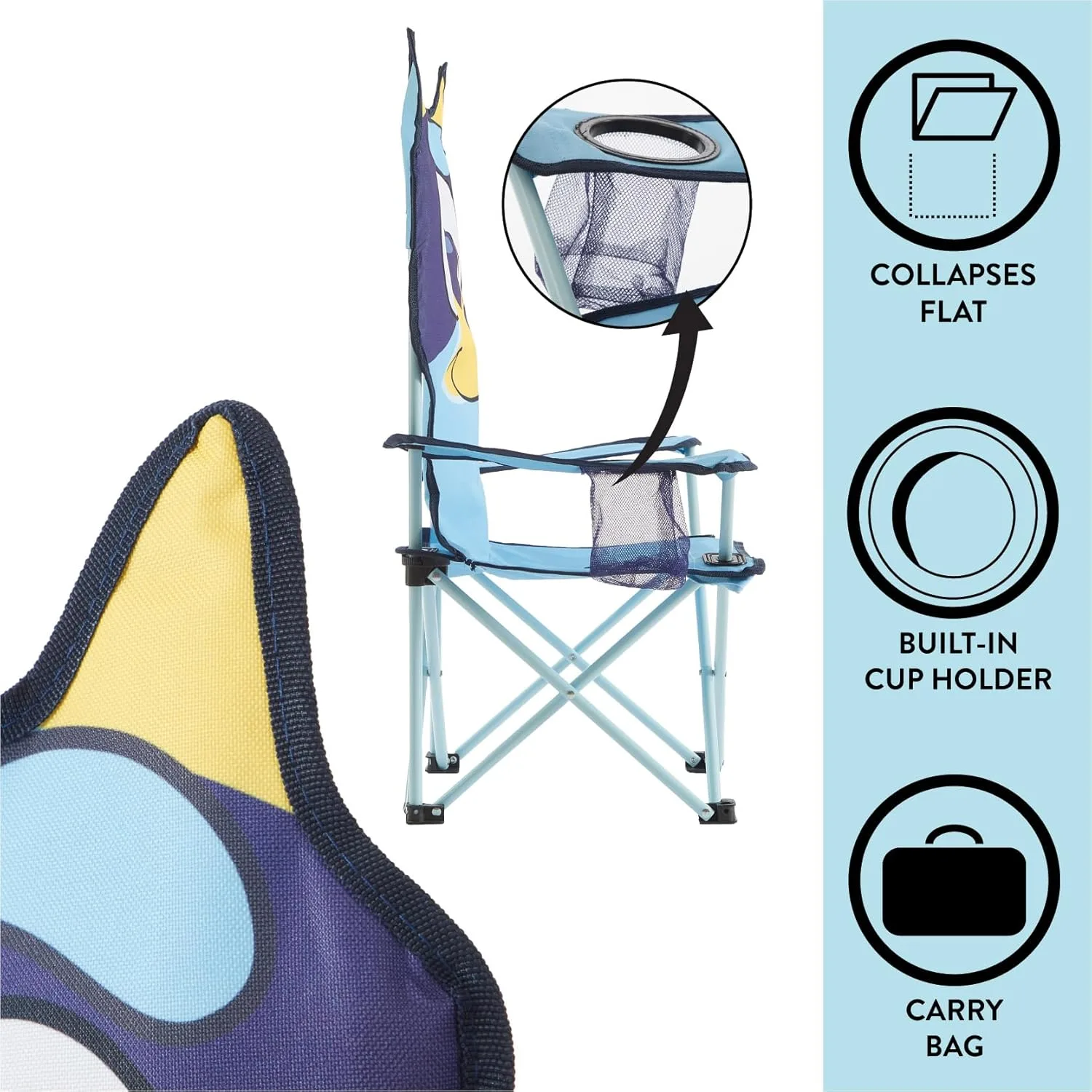 Bluey Kids Camp Chair - Folding Portable Chair