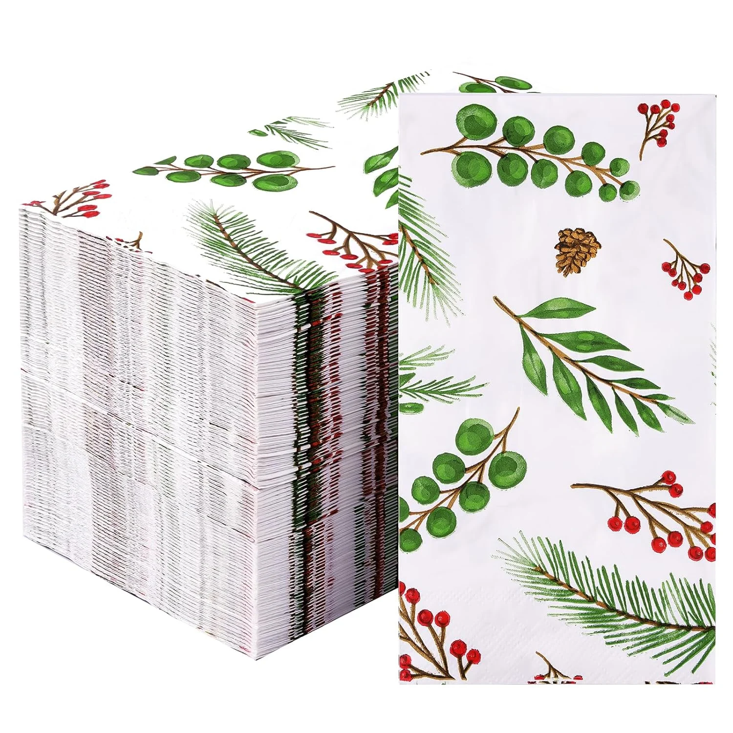 Christmas Paper Towels 100 Pack Holiday Disposable Napkins