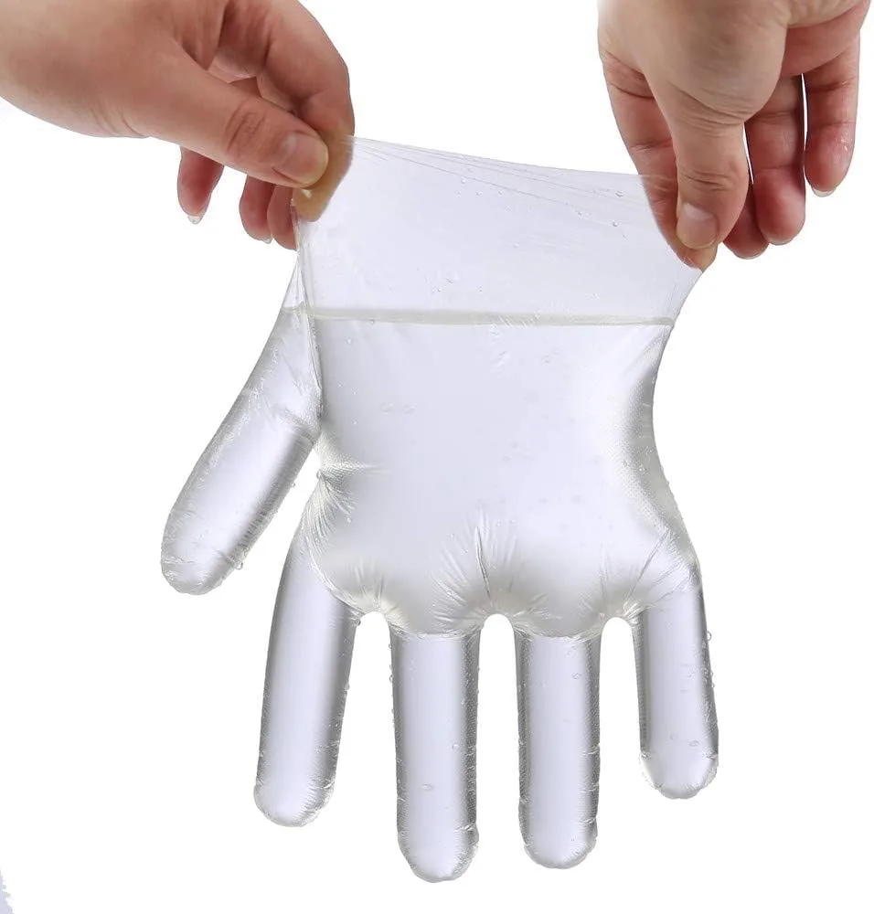 Disposable Gloves - 100 Pack Plastic Food Prep Gloves
