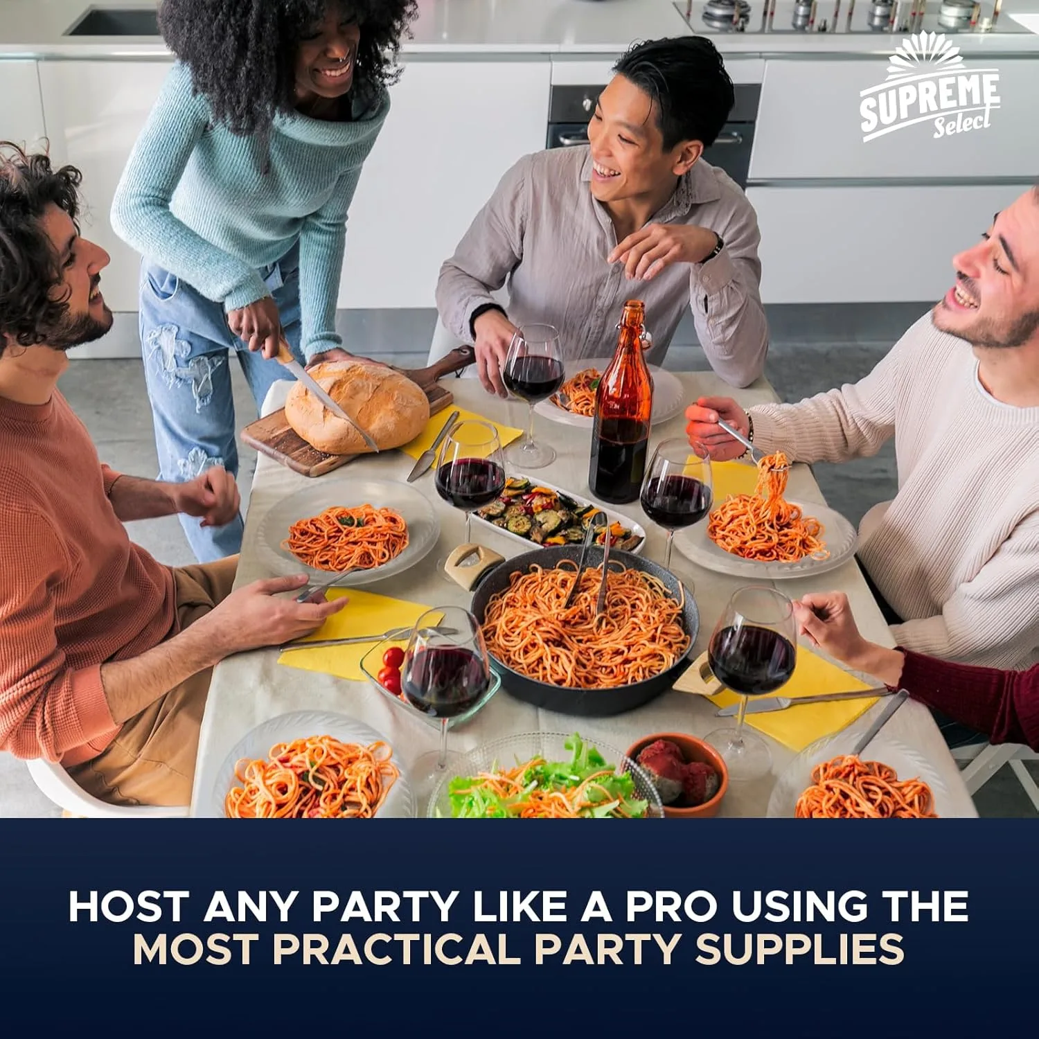 Disposable Plastic Plates 40 Pack - 6 inch Party Plates