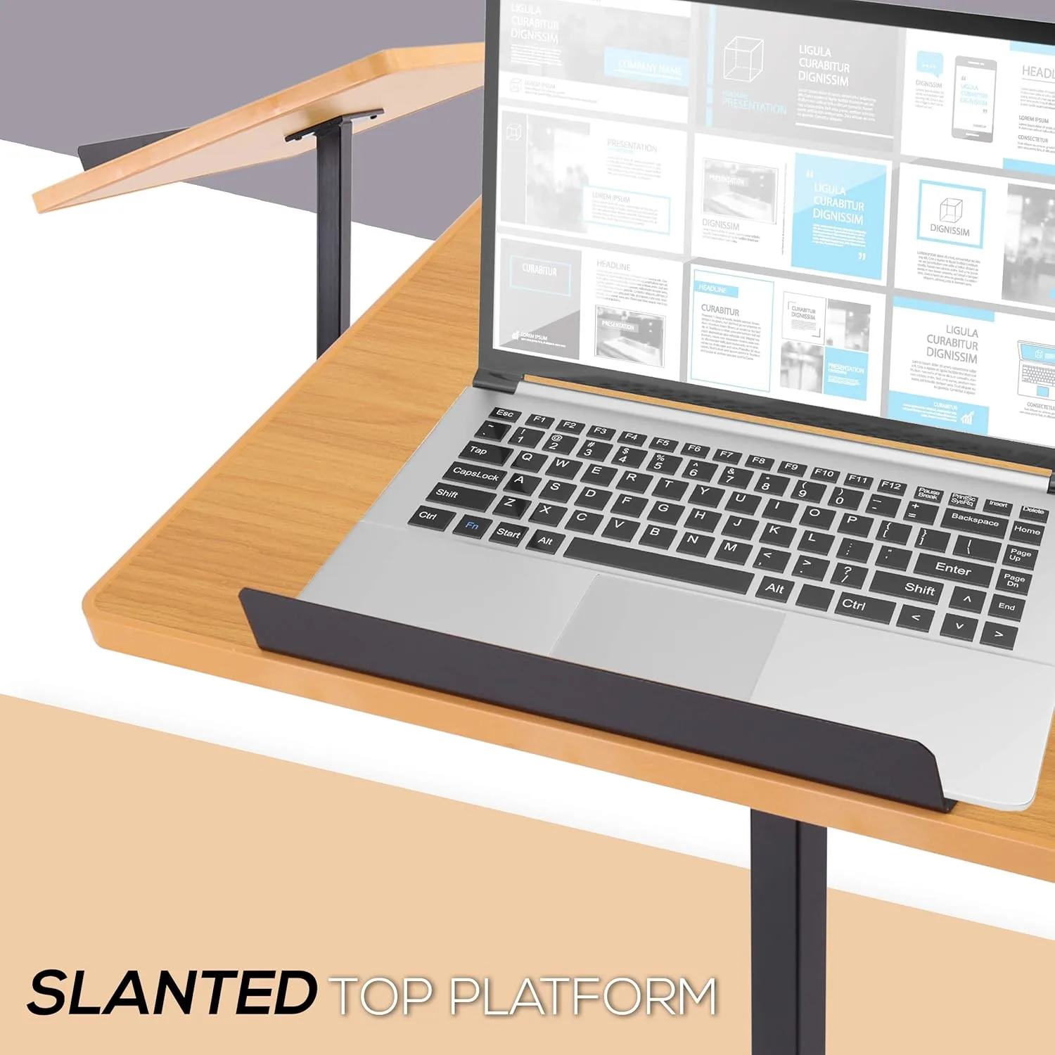 Portable Lectern Podium - Adjustable Height Presentation Stand