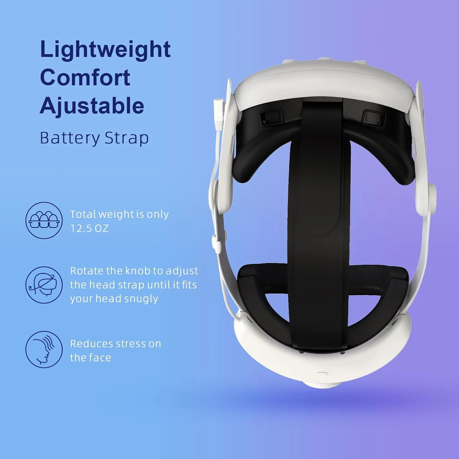 Meta Quest 3 Head Strap with Battery Pack RGB Elite Strap