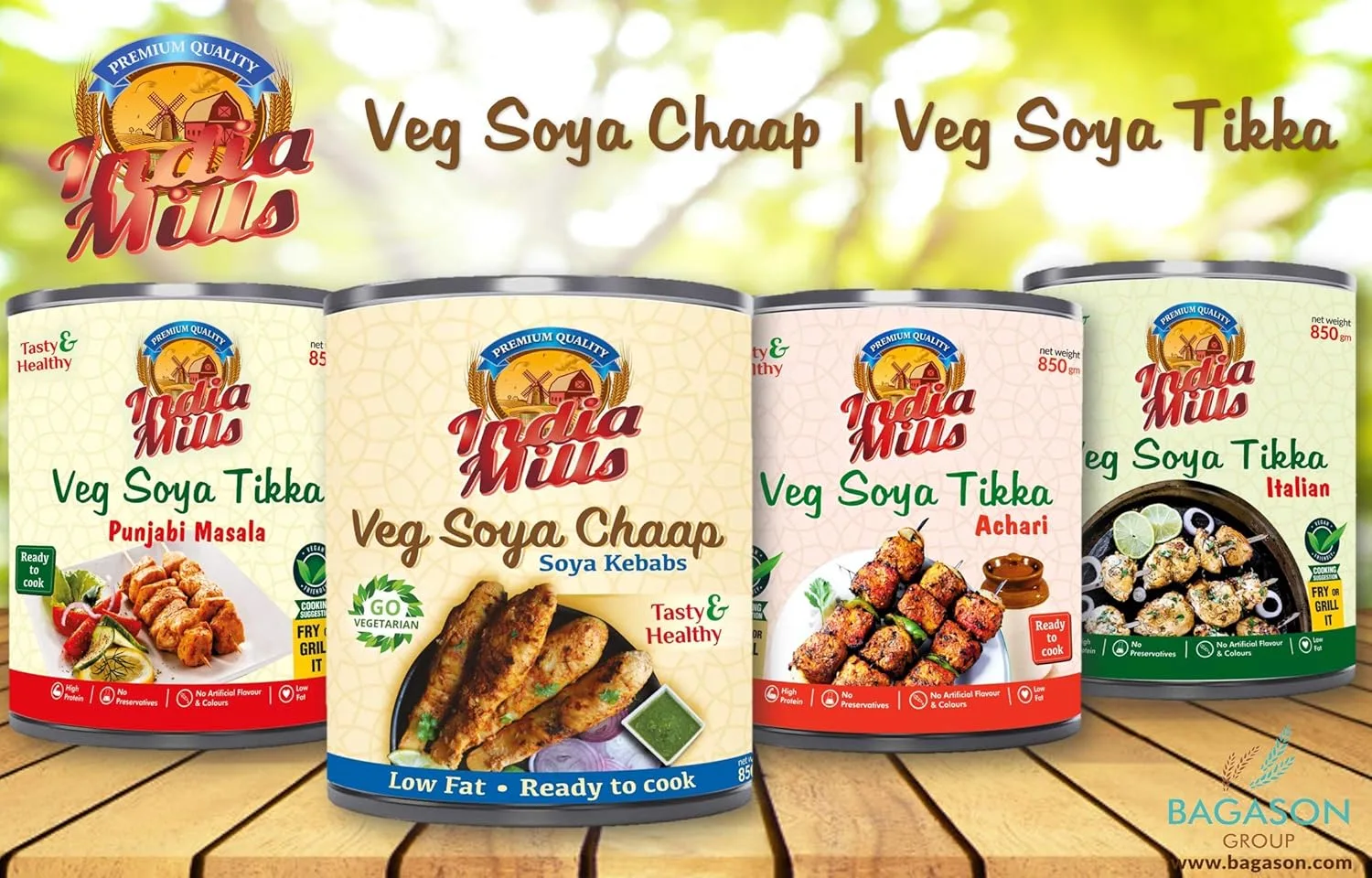 Soya Chaap Kebabs - INDIA MILLS Veg, 850g