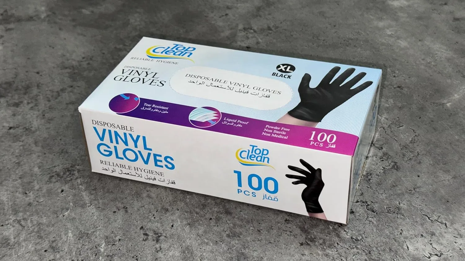 Vinyl Gloves Powder Free Disposable Clear Black Blue