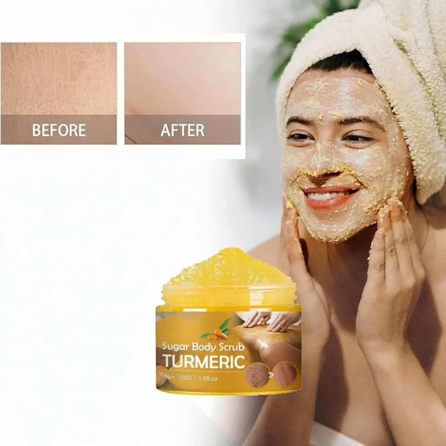 Turmeric Body Scrub Exfoliator for Dark Spots
